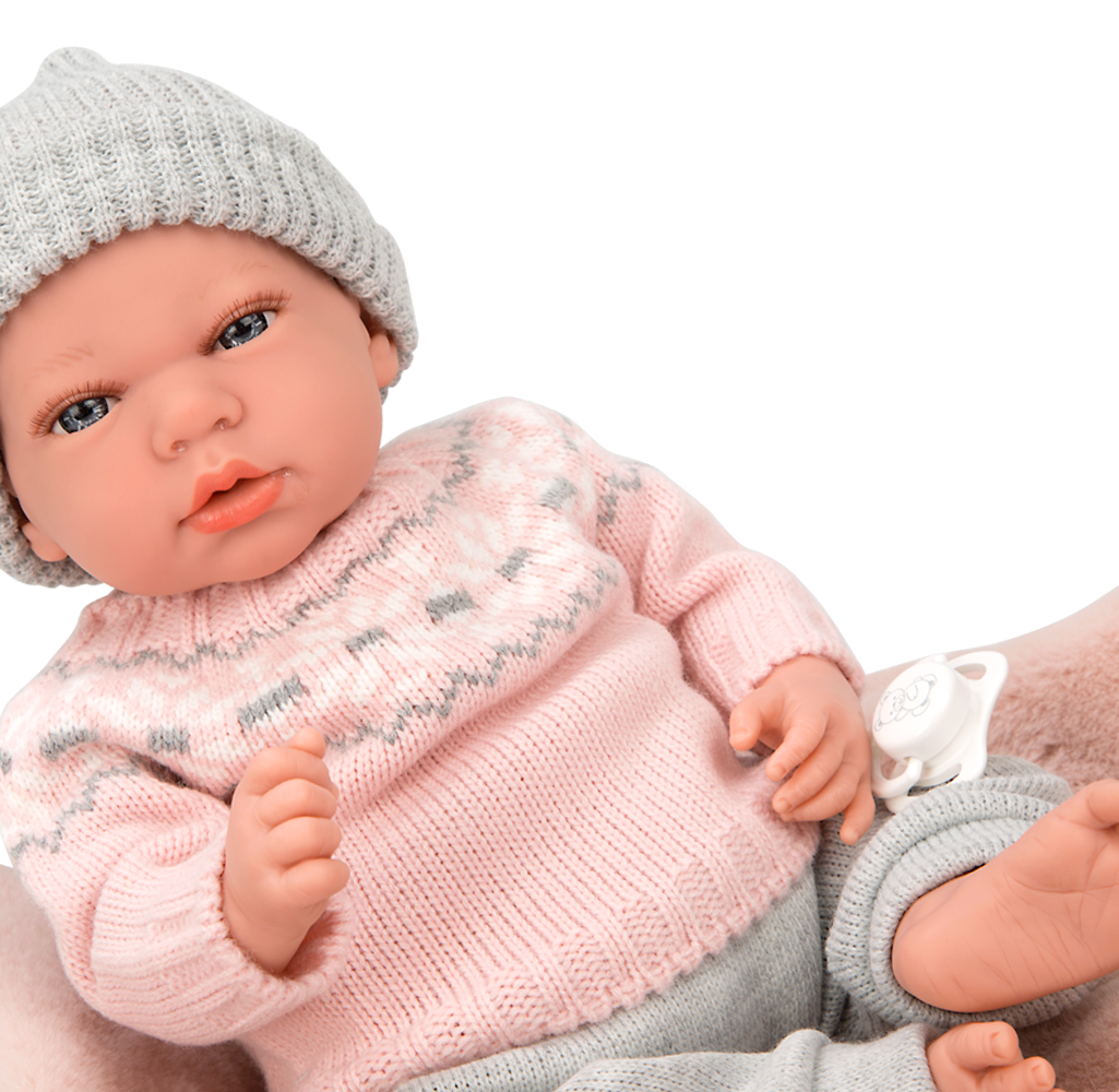 me&jo. Dukke Elegance 40 cm. Andie m. rosa tæppe